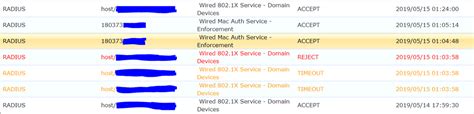 clearpass wired 802 1x timeout issue security