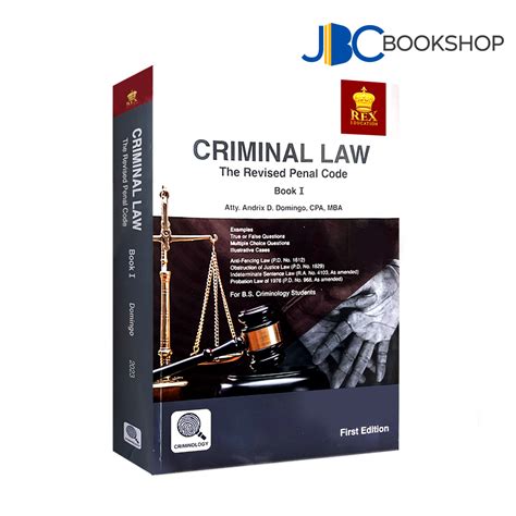 Criminal Law The Revised Penal Code Book 1 First Edition By Atty