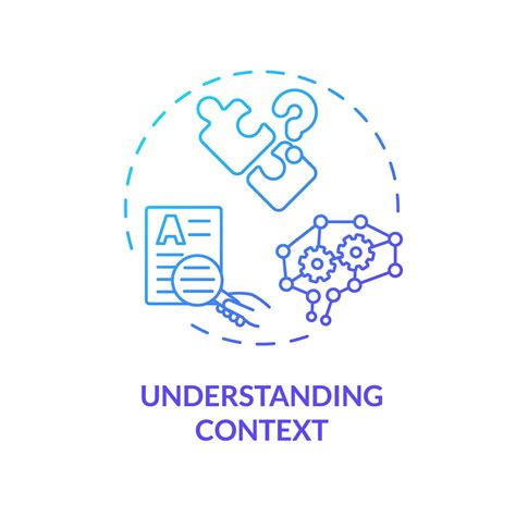 2d gradient understanding context icon creative isolated vector thin
