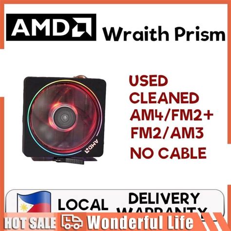 USED AM Cpu Cooler Fan AMD Heatsink Fan AMD Wraith Stealth AMD Cooler Spire AMD Wraith Prism