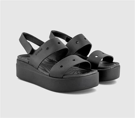 Crocs Brooklyn 4u Sandals Black Womens Sandals