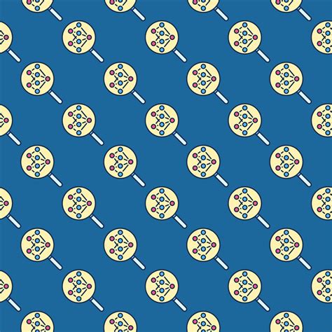 Neural Network And Magnifier Vector Colored Seamless Pattern 22821372 Vector Art At Vecteezy