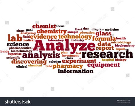 Analyze Word Cloud Concept On White Stock Illustration 397420396