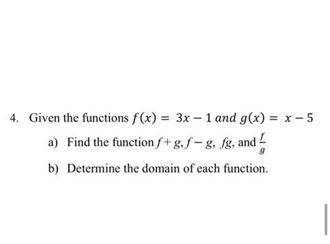 Solved Given F X X X And G X X Find The Function Chegg Com