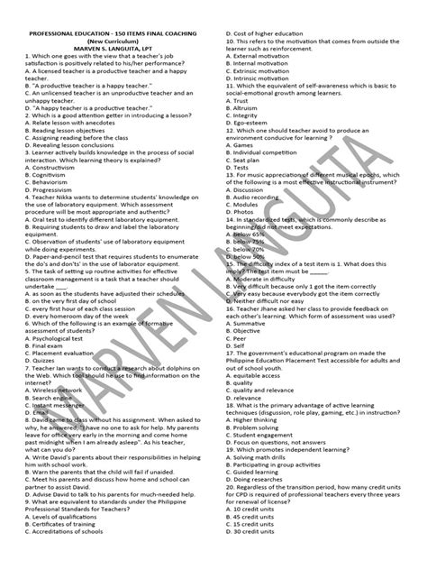 Prof Ed 1 Pdf Educational Assessment Learning