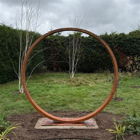 Corten Steel Moongate 2 2m Garden Arch Handmade In Britain
