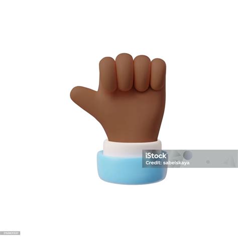 엄지 손가락 위로 3d 벡터 아이콘 고립 된 배경에 만화 스타일 3차원 형태에 대한 스톡 벡터 아트 및 기타 이미지 3차원 형태 개념 검은색 Istock