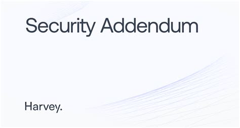Security Addendum Legal