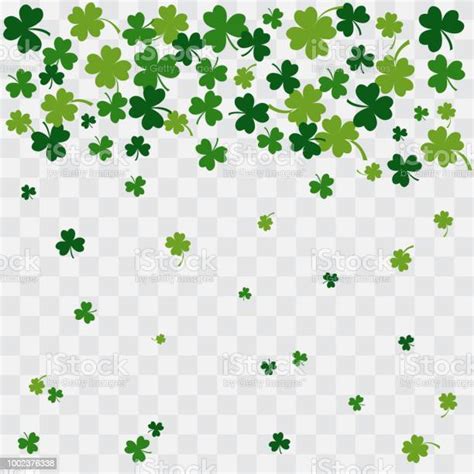 떨어지는 녹색 클로버 잎 투명 배경에서 벡터 일러스트 레이 션 0명에 대한 스톡 벡터 아트 및 기타 이미지 0명 3 3월 Istock