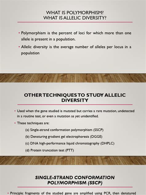 Cytogenetics What Is Polymorphism What Is Allelic Diversity