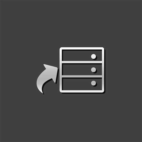 Database Icon In Metallic Grey Color Stylehard Disk Server Web Hosting 38051543 Vector Art At