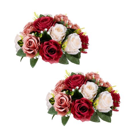 Blosmon Flower Kissing Balls Wedding Centerpieces 2 Pcs Spring