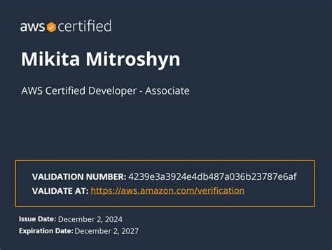 mikita mitroshyn on linkedin aws awscertified awsdeveloper