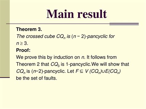Ppt Fault Tolerant Cycle Embedding Of Crossed Cubes Powerpoint