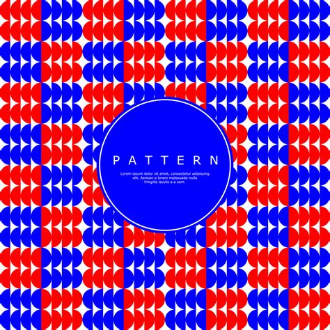 Modern Half Circle Abstract Seamless Pattern Design Semi Rounded