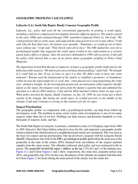 geographic profiling case example docx pdf
