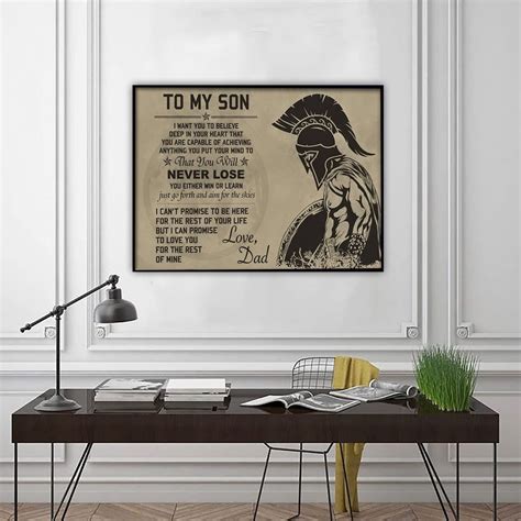To My Son Love Dad Poster I Want You To Believe Deep In Your Heart
