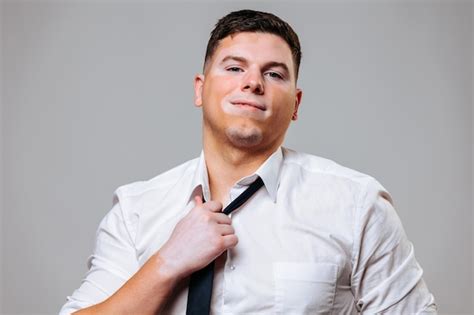 Premium Photo Studio Portrait Of A Young Guy Male With Symmetrical