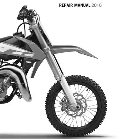 2016 Ktm 65 Sx Service Repair Manual Ktm Repair Manuals