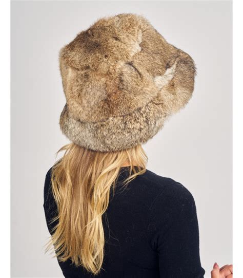 Natural Rabbit Bucket Hat Furhatworld