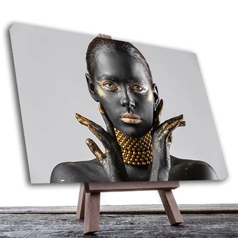 Cuadro Decorativo Mujer En Dorado Moderno 36 90 X 60