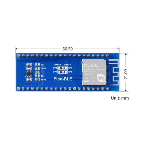 Waveshare Bluetooth 51 Module For Raspberry Pi Pico Ws 21474