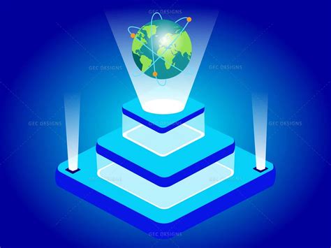 Global Network Technology Isometric Illustration 001 Gec Designs