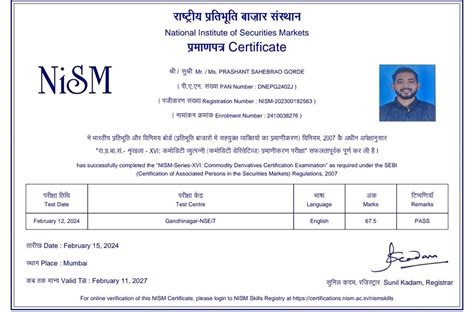 Prashant Gorde On Linkedin Im Excited To Share That I Have Successfully Completed The Nism