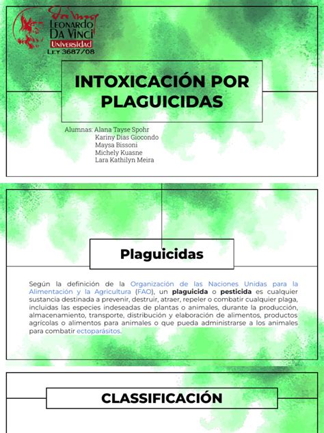 Tratamiento De Intoxicación Por Plaguicidas Pdf Pesticida Toxicología