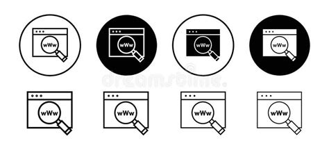 Searching Website Icon Vector Set Collection For Web Stock Vector