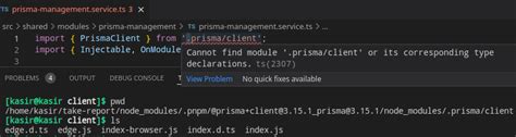 Module Prisma Client Has No Exported Member PrismaClient Ts