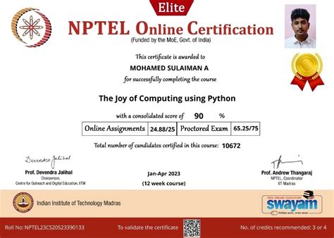 Mohamed Sulaiman On Linkedin Python Nptel 10 Comments