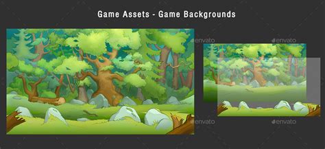 6 season forest game backgrounds parallax and tileable game assets