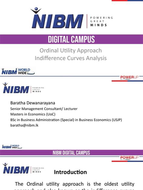 Ordinal Utility Approach Indifference Curves Analysis Pdf Utility