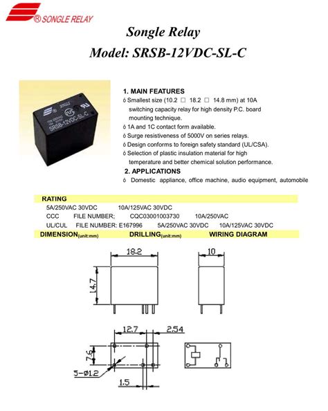 A Simplified Wiring Diagram For Songle SRD VDC SL C