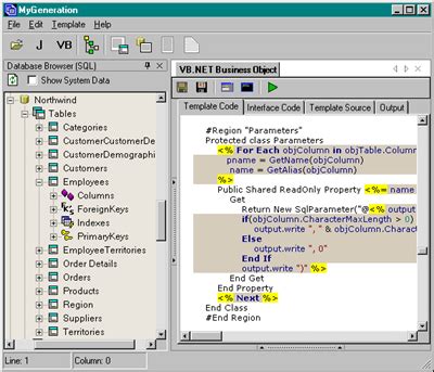 MyGeneration NET Code Generator CodeProject