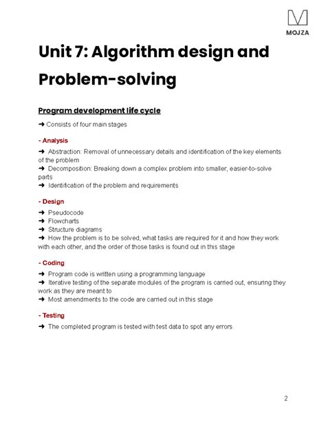 Algorithm And Problem Solving Unit 7 Algorithm Design And Problem