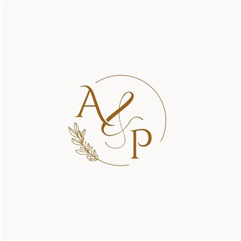 Ap Initial Wedding Monogram Logo 10253954 Vector Art At Vecteezy
