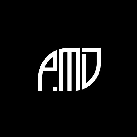 Pmd Letter Logo Design On Black Backgroundpmd Creative Initials Letter