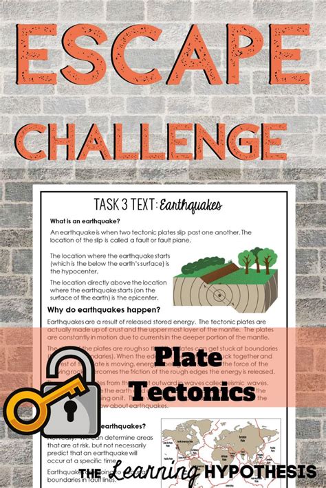 Plate Tectonics Activity Escape Room Test Prep Plate Tectonics