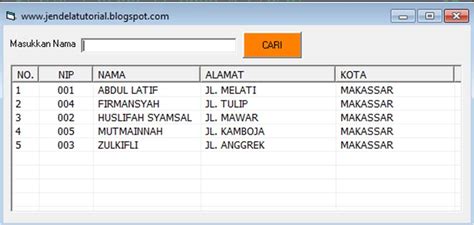 Mencari Data Dari Listview Jendela Tutorial