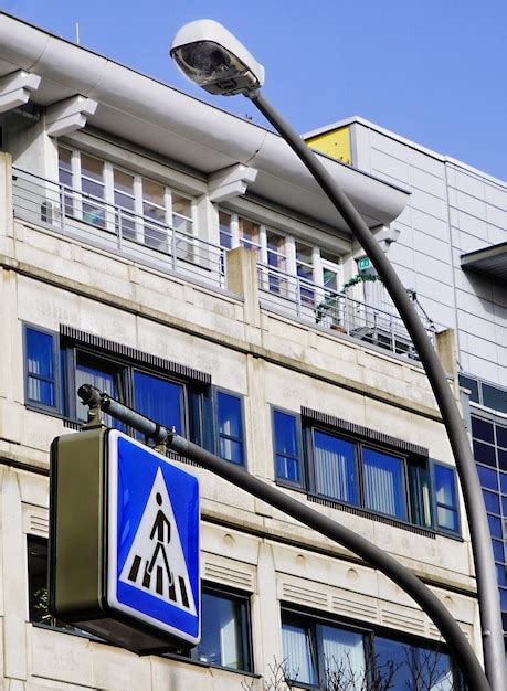 Premium Photo Crosswalk Against Architecture