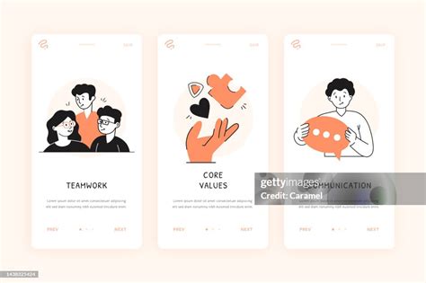 Core Values Concept Onboarding Mobile Phone Screen Template High Res