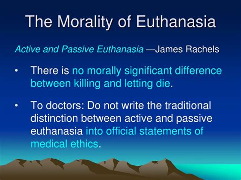 Ppt The Morality Of Euthanasia Powerpoint Presentation Free Download