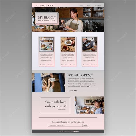 Premium Vector Gradient Blog Template Design