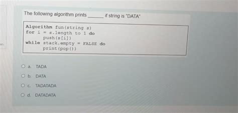 Solved The Following Algorithm Is Intended To Algorithm Fun