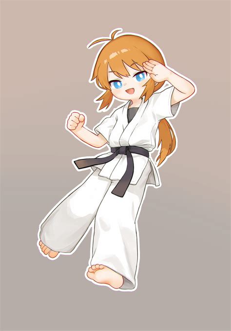 Safebooru 1girl D Absurdres Barefoot Belt Black Belt Blue Eyes