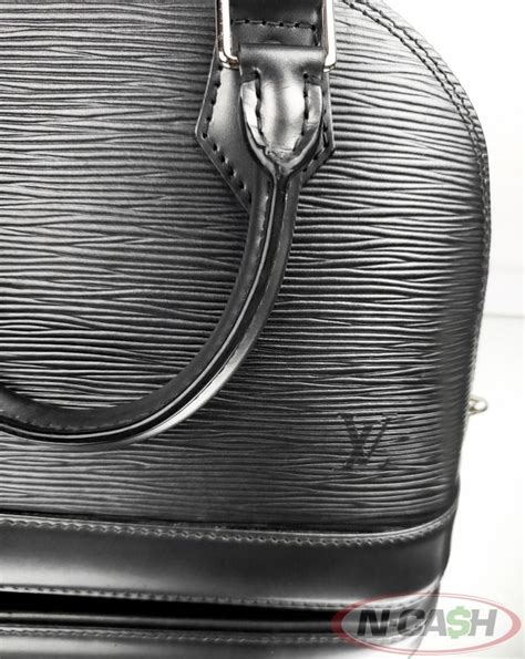 Louis Vuitton Alma Bb Metallic Gray Epi Leather Bag N Cashn Cash