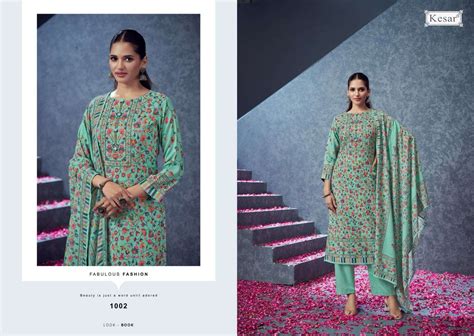 Karachi Prints Kesar Guzarish Kaani Print Pashmina Suit Catalog Wholesaler