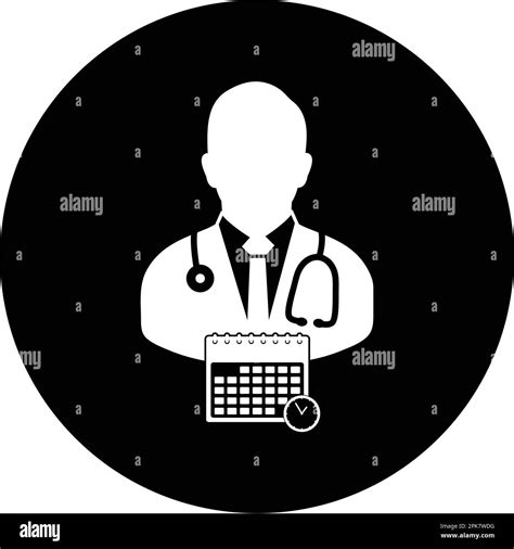 Doctor Appointment Icon Rounded Button Style Vector EPS Stock Vector
